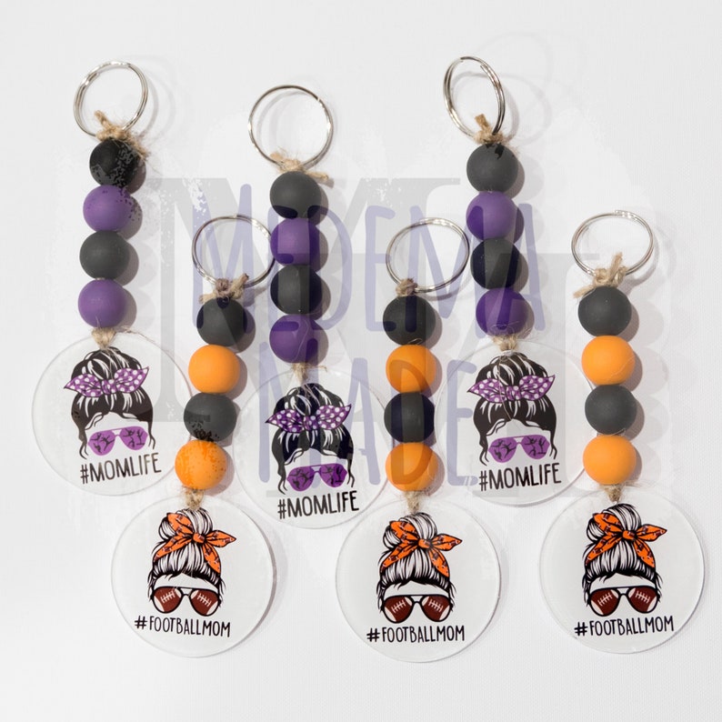 Personalized Football Mom Keychain | Mom Life | Football Mom | Messy ...