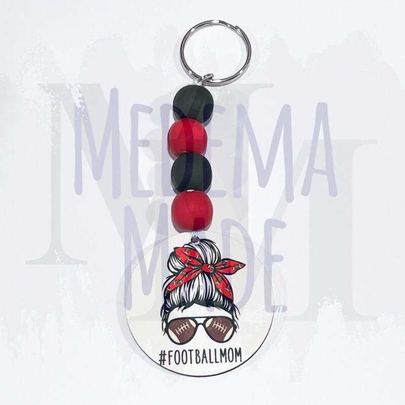 Football Keychain - Etsy