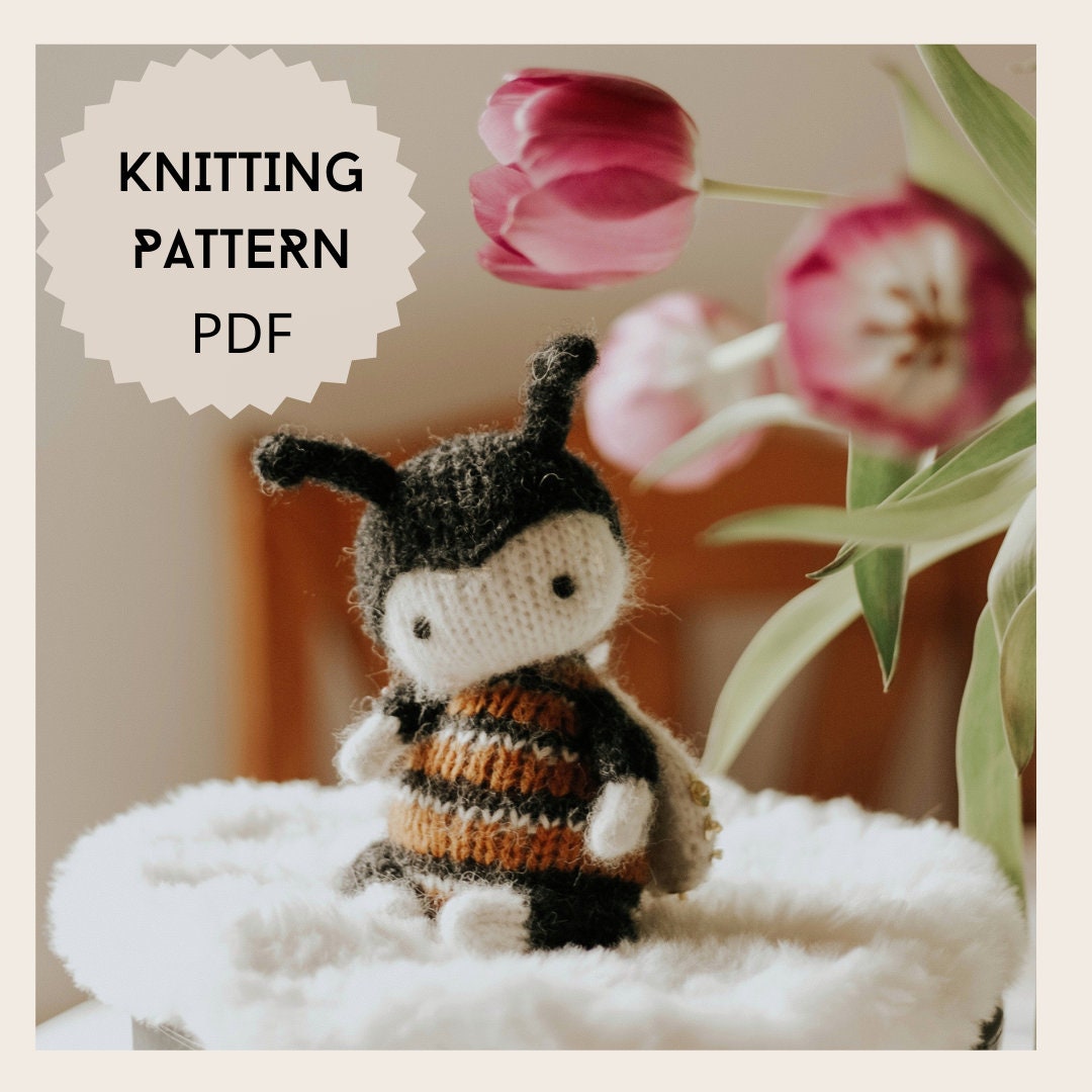 PDF ENG/UKR Knitting Bee Pattern Tutorial Knitted Honeybee Step by Step ...