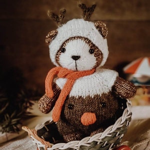 PDF Bo Bear Toy Knitting Pattern/teddy Bear/clothing Description - Etsy