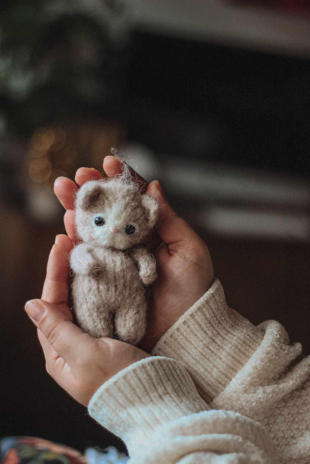 Cat Chart Flat Knitting PATTERN PDF Eng/ukr, Knitted Animal Toy, Knit ...