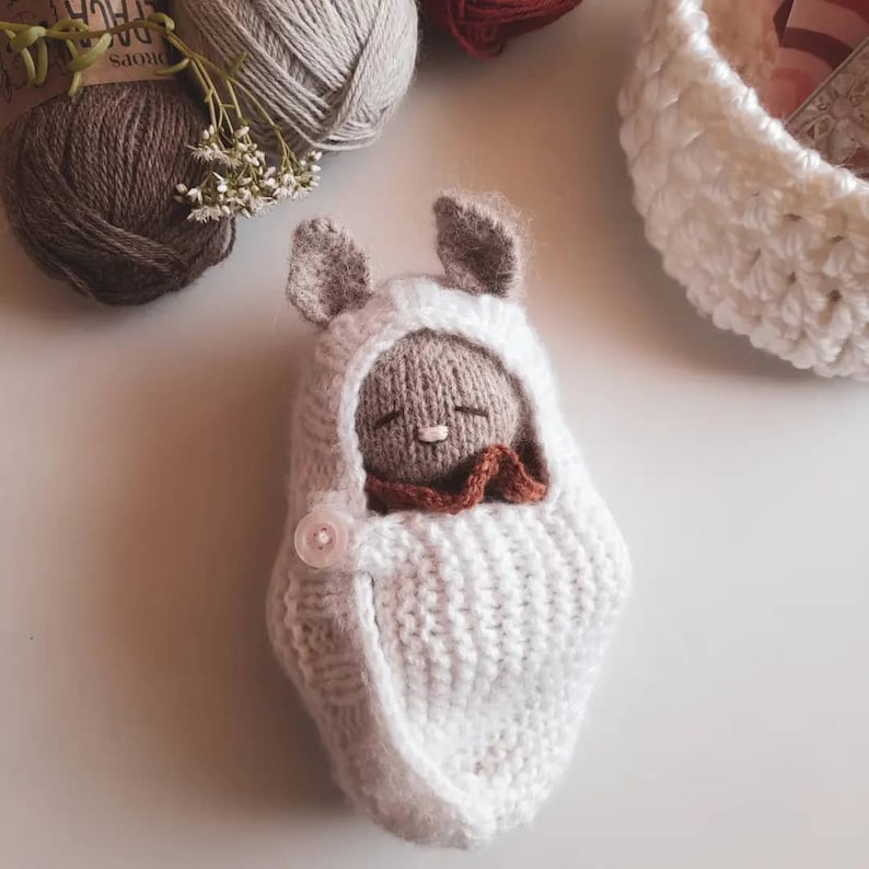 RU/ENG PDF Baby Bunny Toy Knitting Pattern Rabbit Knitting - Etsy