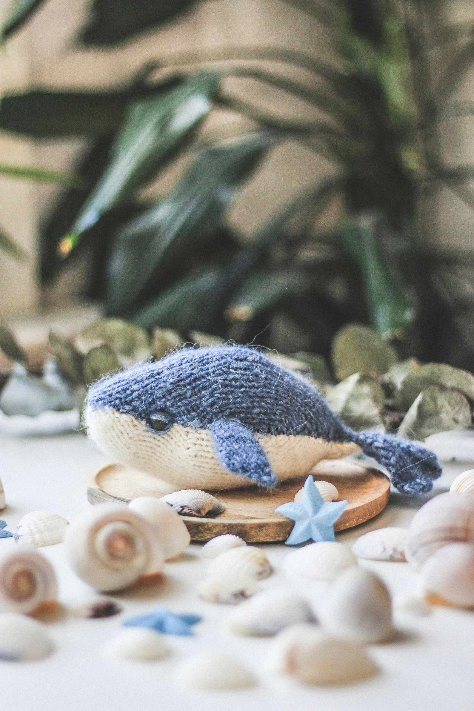 Whale Knitting Toy Pattern Amigurumi Pattern Knitted Animal Pattern ...