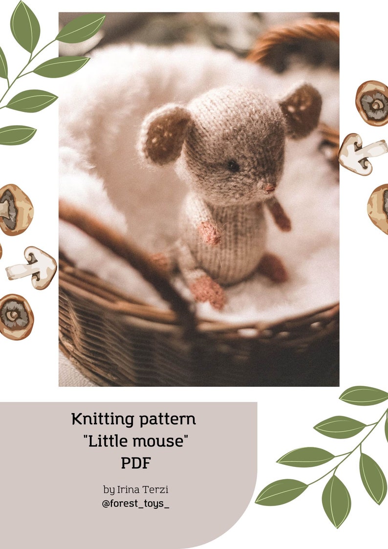 Knitting Mouse Pattern PDF Eng/ru - Etsy