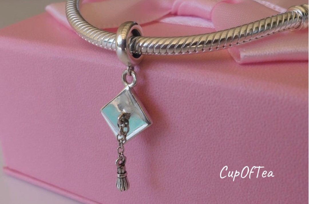 Sterling Silver 925 Graduation Cap Charm Bracelet - Etsy