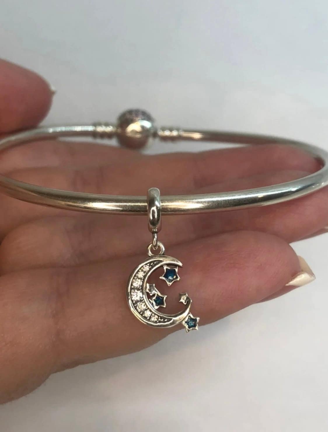 Sterling Silver 925 Moon and Stars Charm for Pandora Bracelet - Etsy