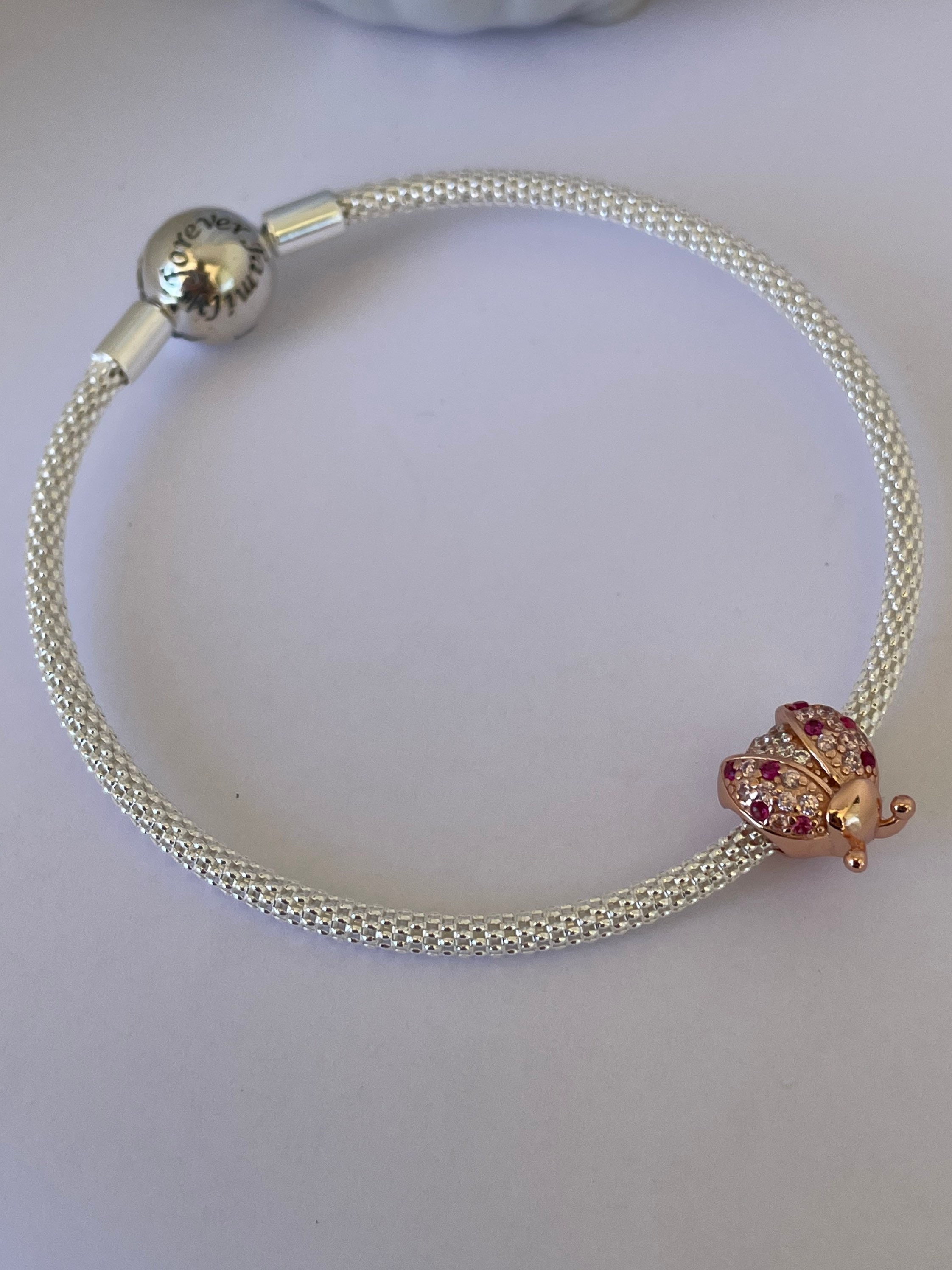 Rose Gold Vermeil Lady Bug Charm for Pandora Bracelet | Etsy