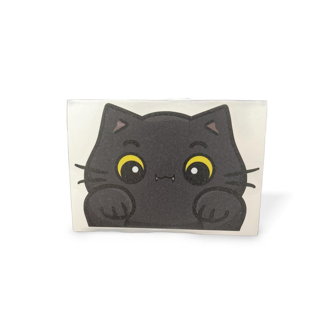 Black Cat Peeker Decal Sticker for Cars/laptops, Waterproof ...