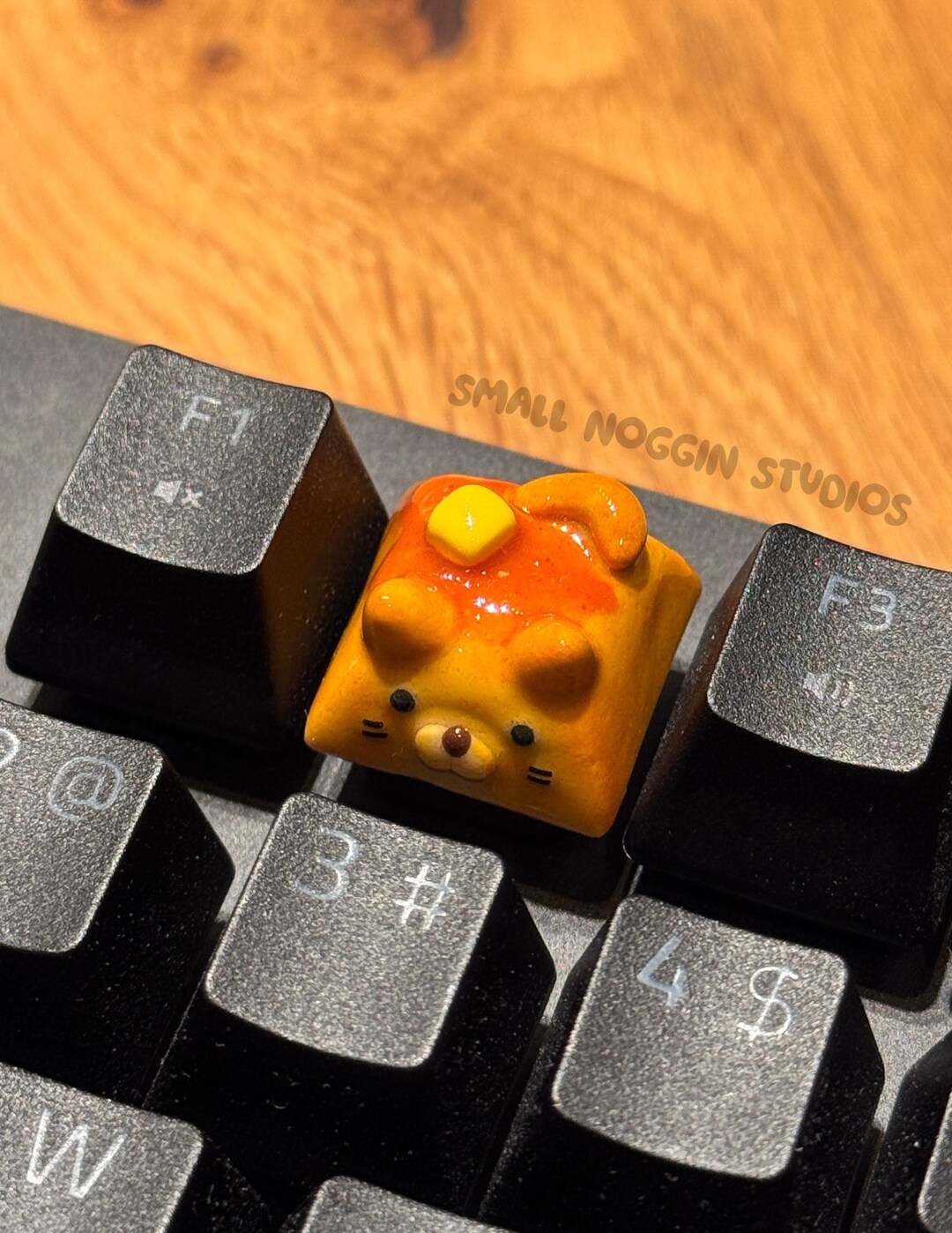Cute Butter Pancake Cat Artisan Keycap - Kawaii Original Handmade ...
