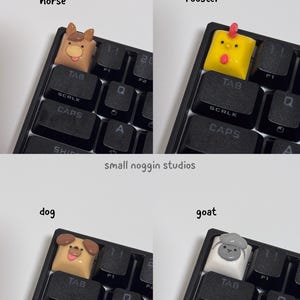 Cute Animal Artisan Keycaps - Kawaii Handmade Animal Keycaps, Funny ...