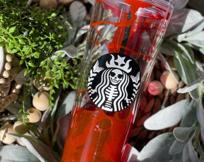 Blood Star Bucks Lava Lamp Snow Globe Tumbler Spooky - Etsy