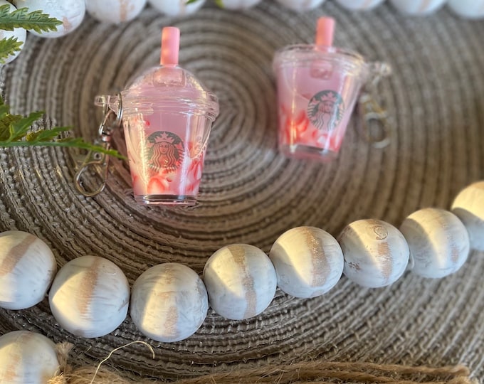 Pink Drink Starbucks Keychain - Etsy