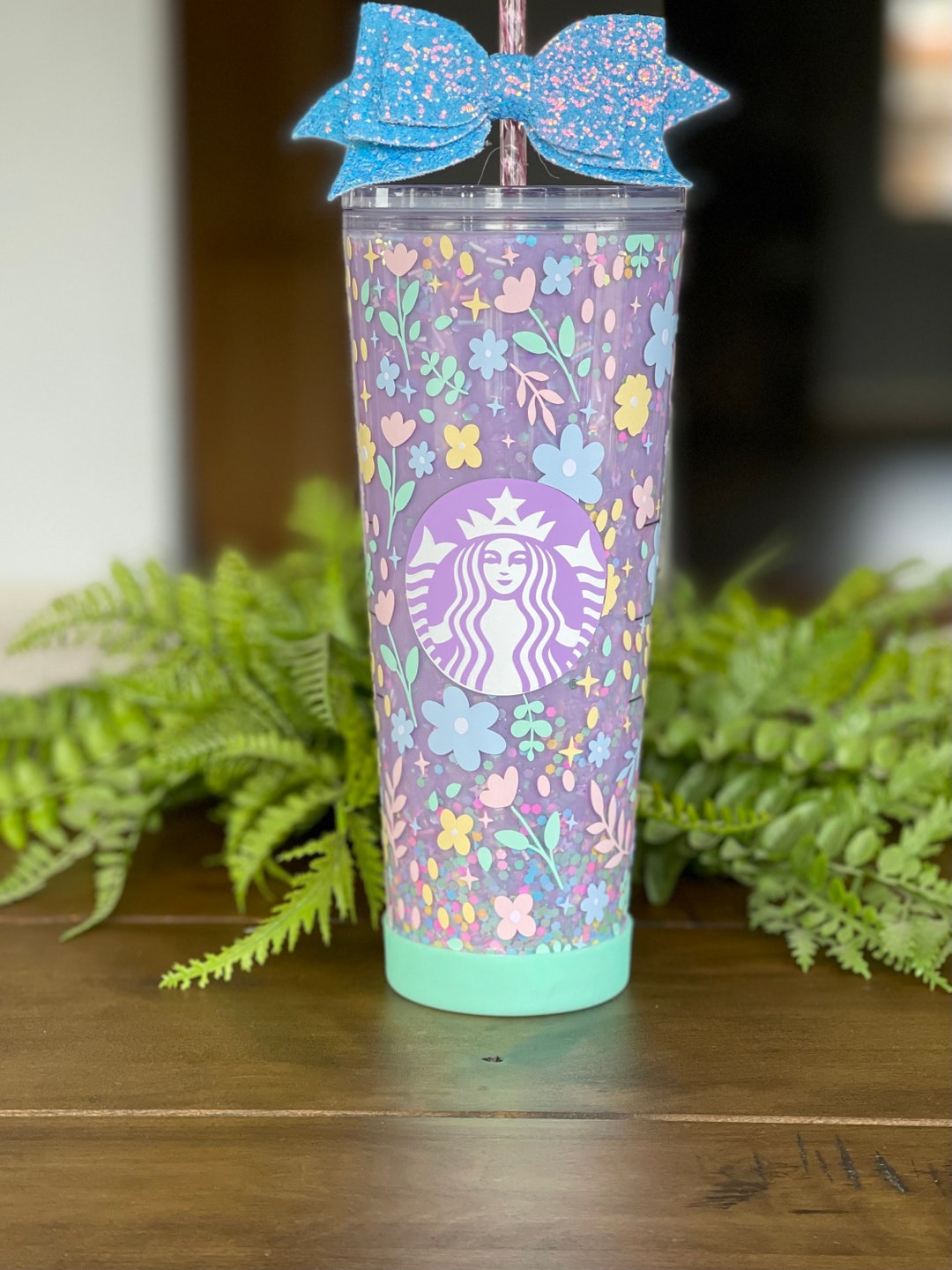 Spring Snowglobe Tumbler Spring Tumbler Snowglobe Tumbler - Etsy