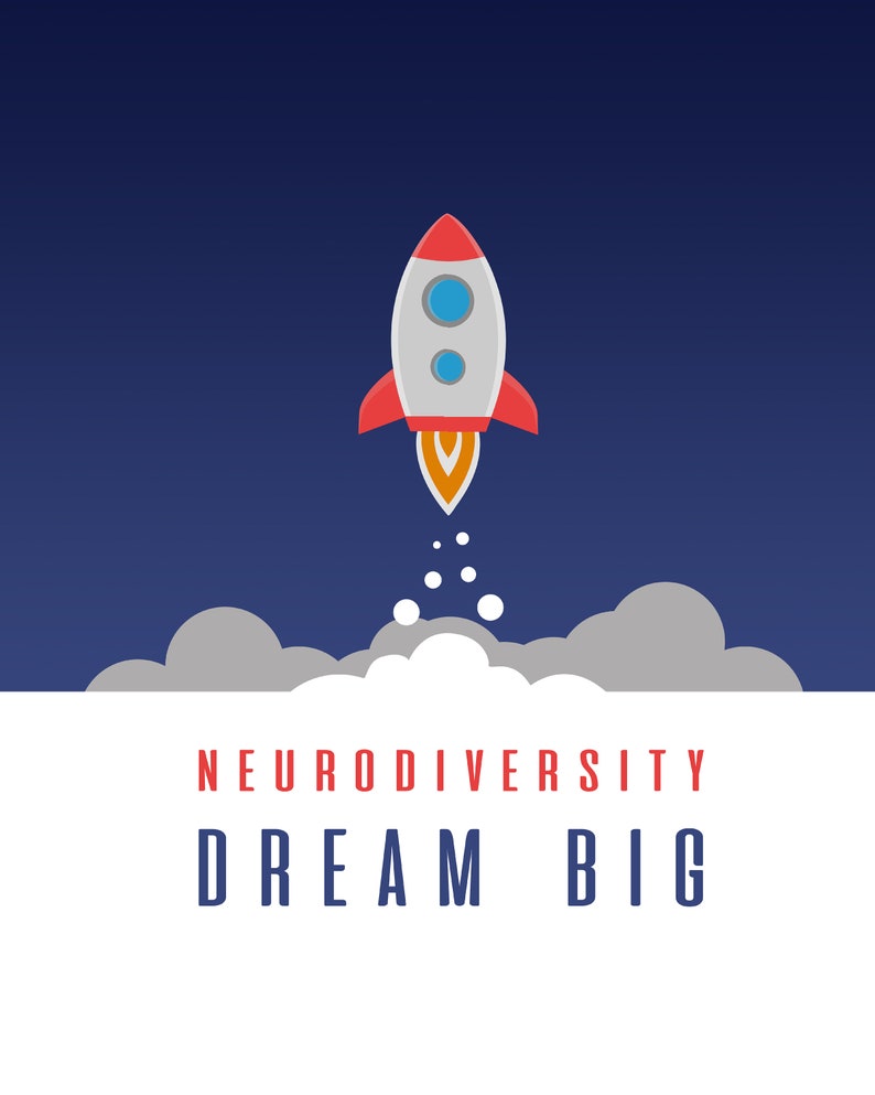 Stylish Neurodiversity Art Print Autism Awareness Poster Art - Etsy