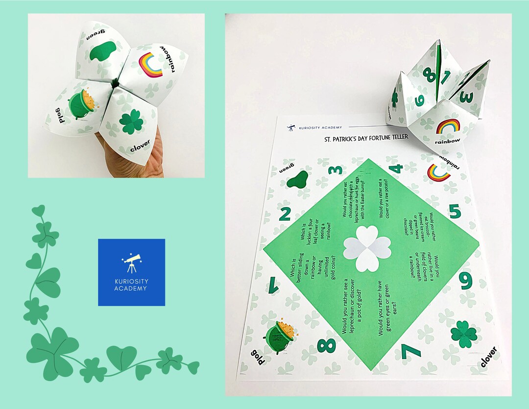 St. Patrick's Day Printable Fortune Teller - Etsy