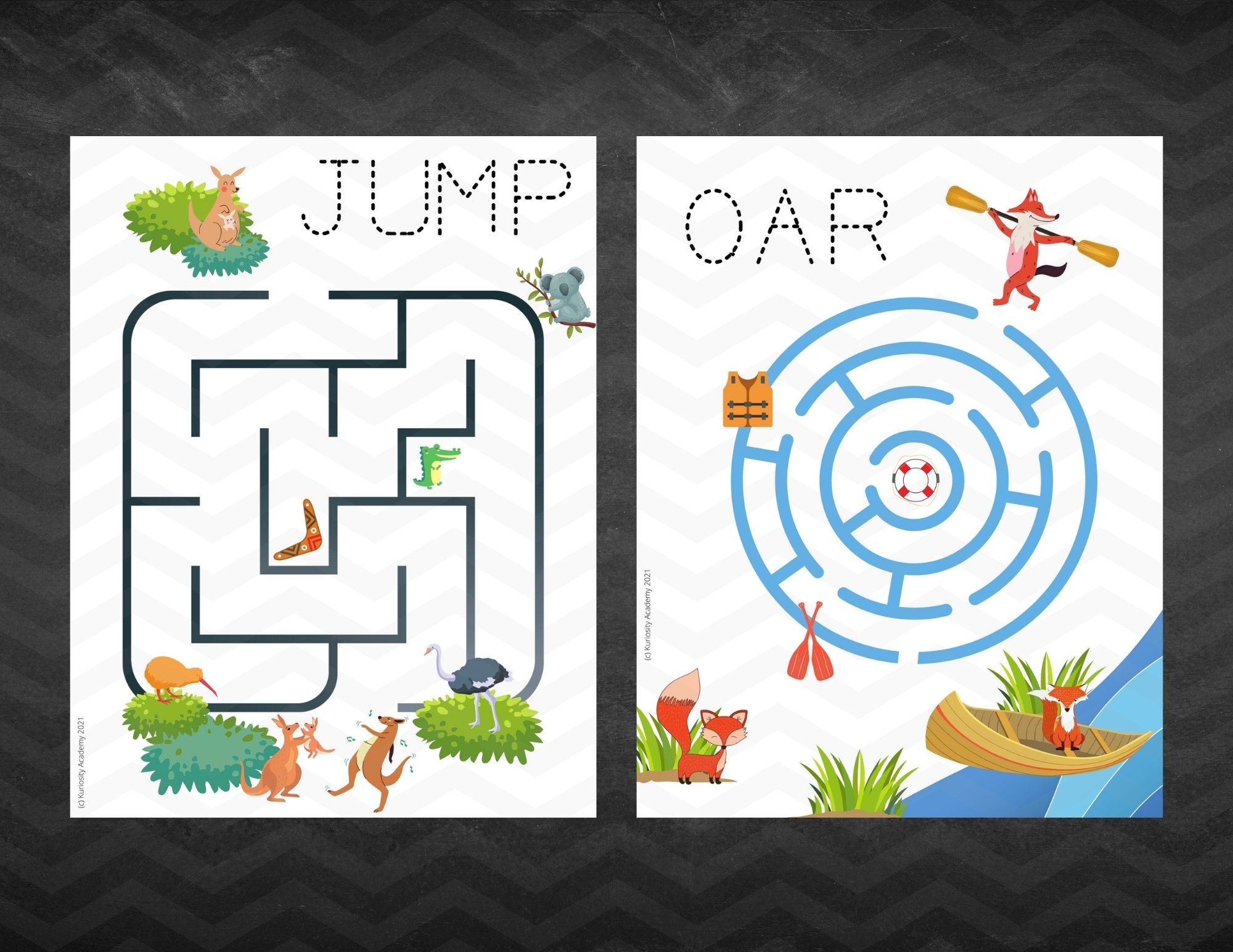 ABC Alphabet Maze Printable Puzzle Tracing Worksheet for - Etsy