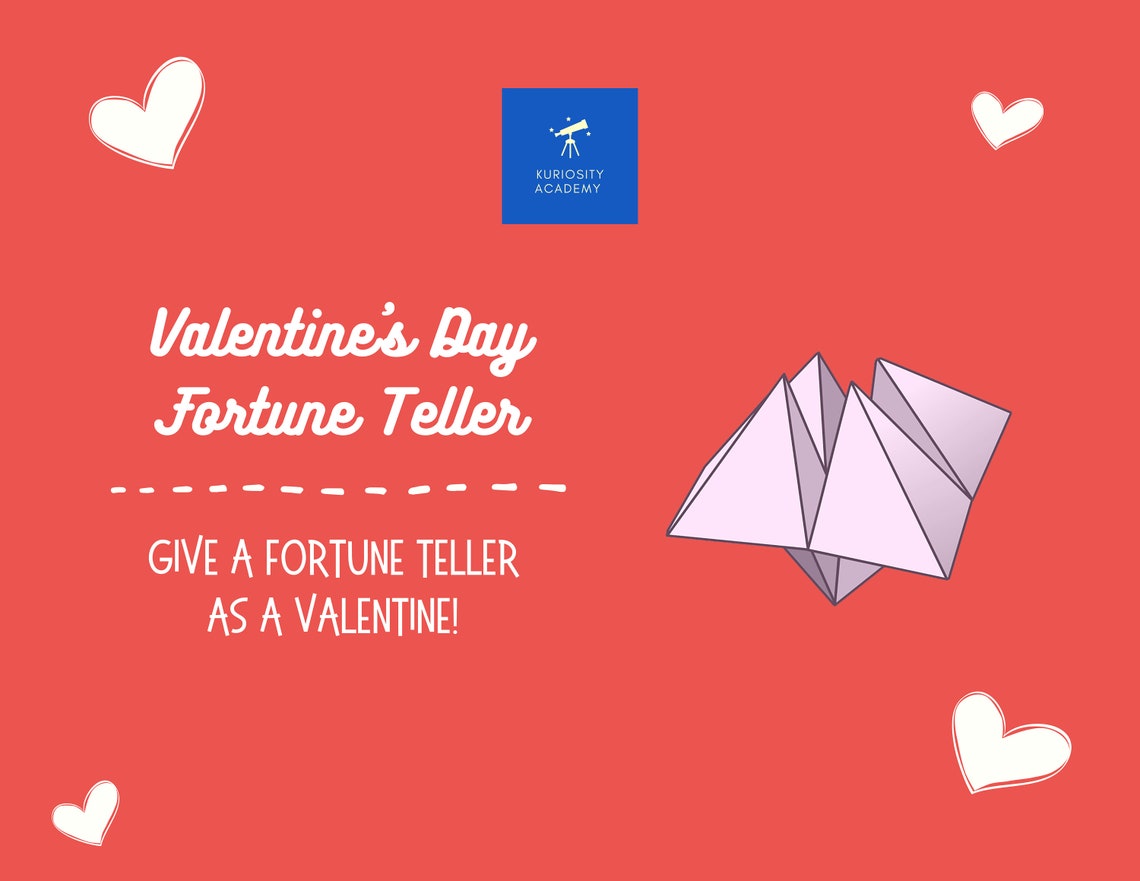 Printable Fortune Teller Valentine for Kids - Etsy