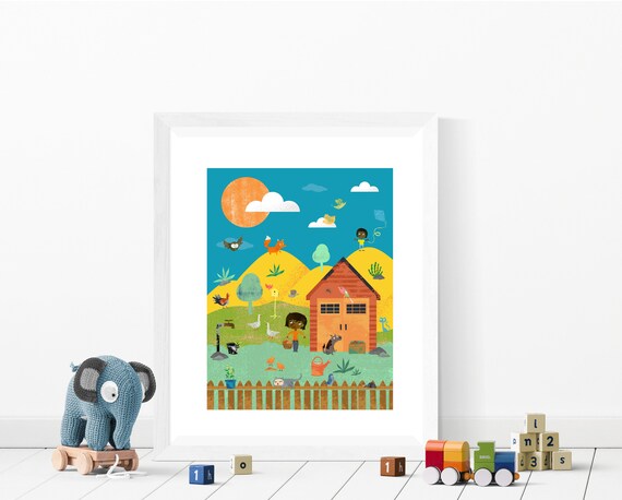 Spring Day Art Printable Worksheet for Baby Nursery Kids Room | Etsy