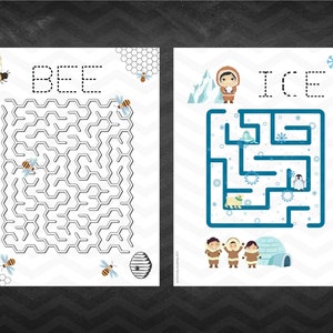 ABC Alphabet Maze Printable Puzzle Tracing Worksheet for Kindergarten ...