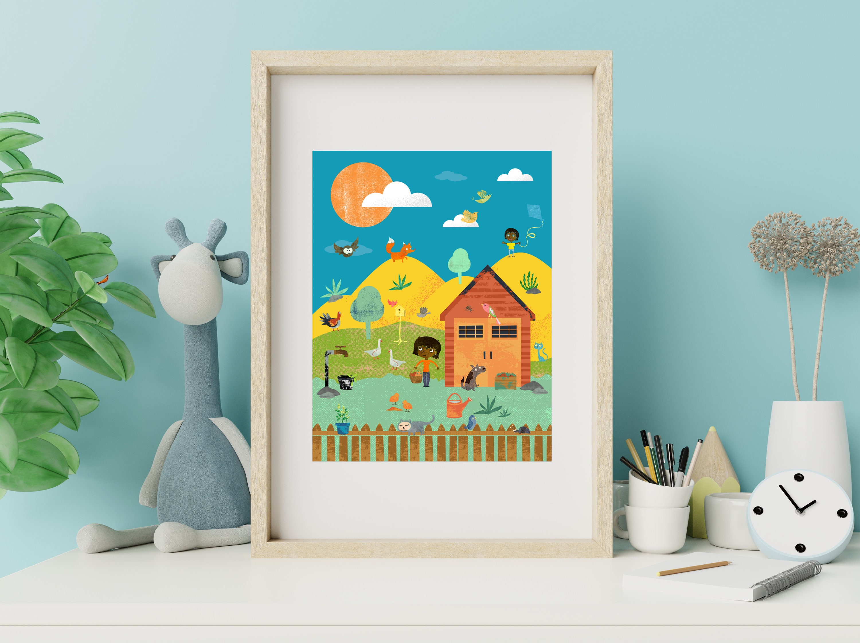 Spring Day Art Printable Worksheet for Baby Nursery Kids Room Home ...