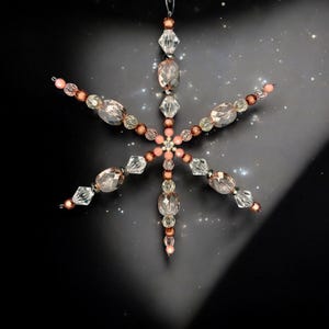 Elegant Pink and Silver Snowflake - Etsy