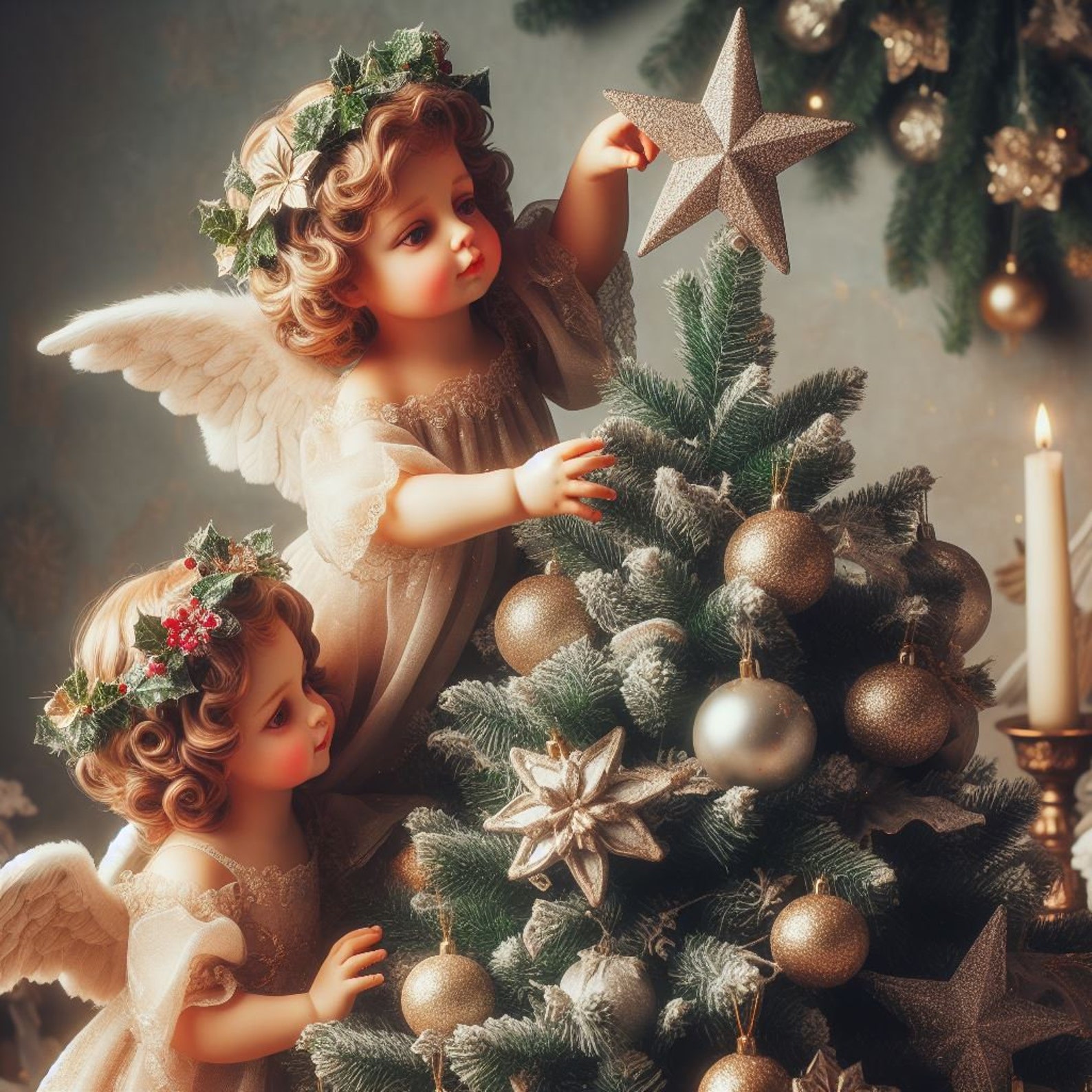 Angels and Christmas Tree Star (cross Stitch Pattern Only) - Etsy