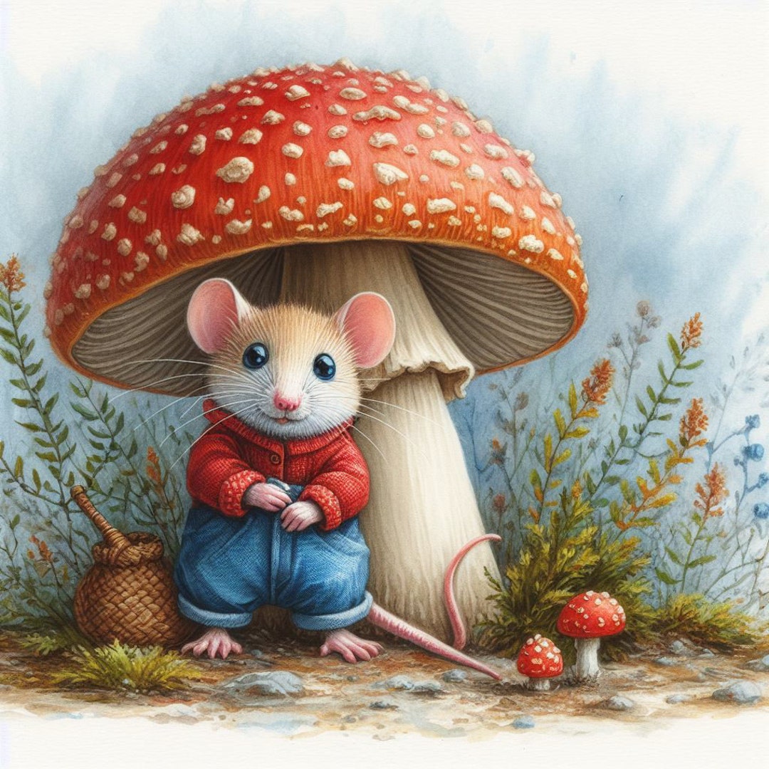 A Mouse and His Mushroom - Etsy