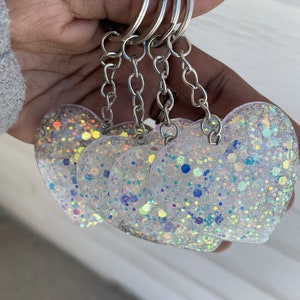 Sparkling Pink Glitter Keychain Stylish and Functional Accessory Custom ...