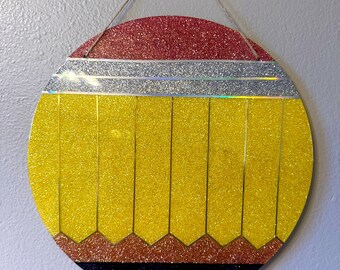 Teacher Door Sign Crayon Metal Classroom Sign Personalized - Etsy