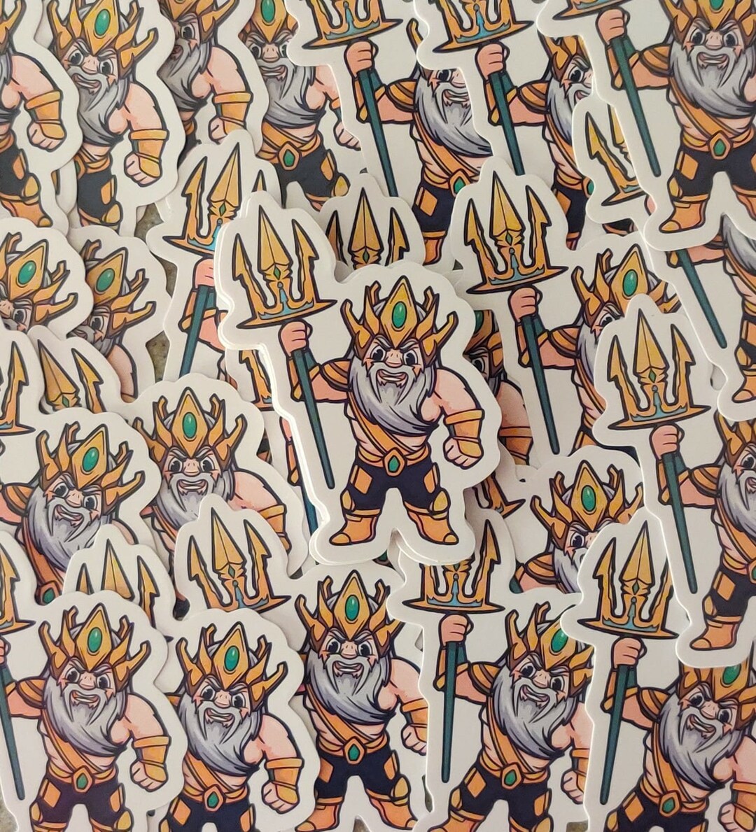 Greek God Poseidon - Sticker - Etsy