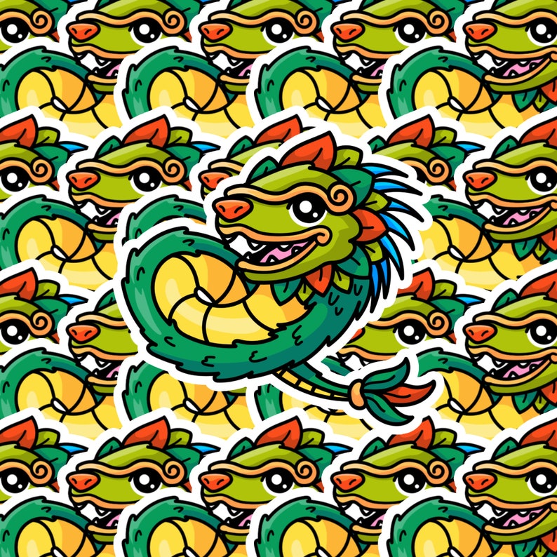 Aztec God Quetzalcoatl Sticker - Etsy