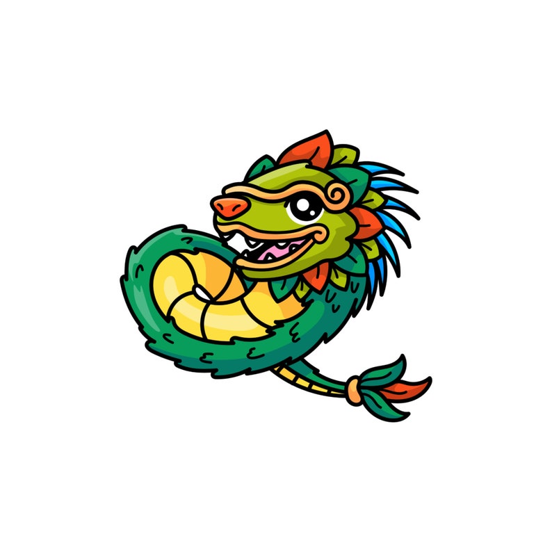 Aztec God Quetzalcoatl Sticker - Etsy