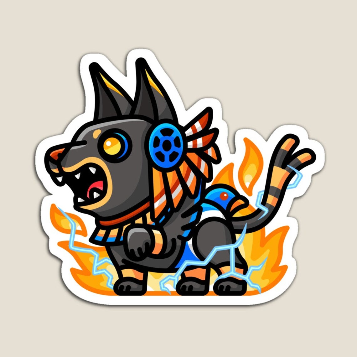 Sticker Xolotl aztec God - Etsy