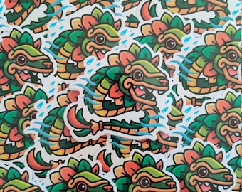Holographic Quetzalcoatl Sticker. Waterproof Premium Vinyl Decal ...