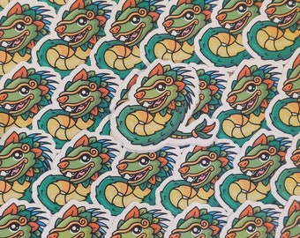 Aztec God Quetzalcoatl Sticker, Aztec Jaguar Decal, Ancient Aztec ...