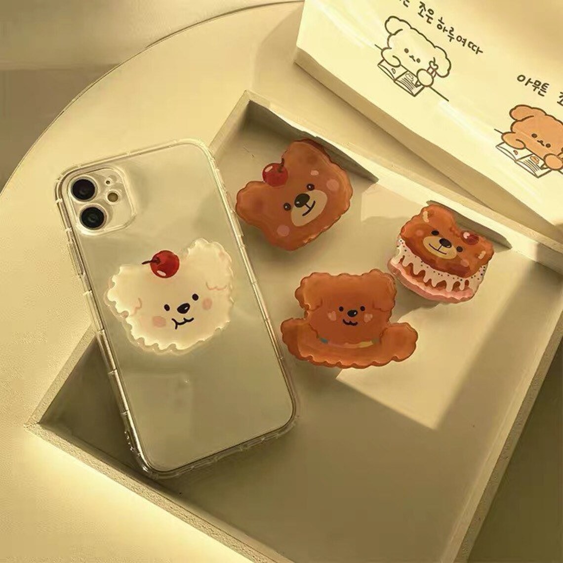 Bear popsocket cute animal phone accessory griptok | Etsy