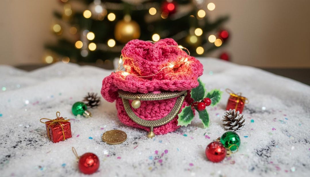 Handmade Christmas Macrame Flower Coin Purse, Metal Frame Bag - Etsy