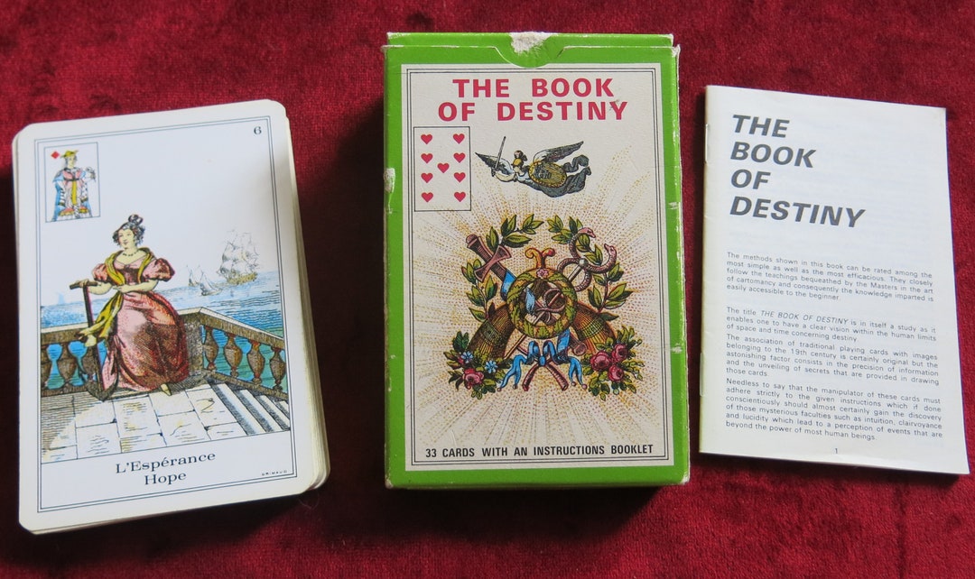 The Book of Destiny 80s Fortune Telling Cards - Le Livre Du Destin - Etsy