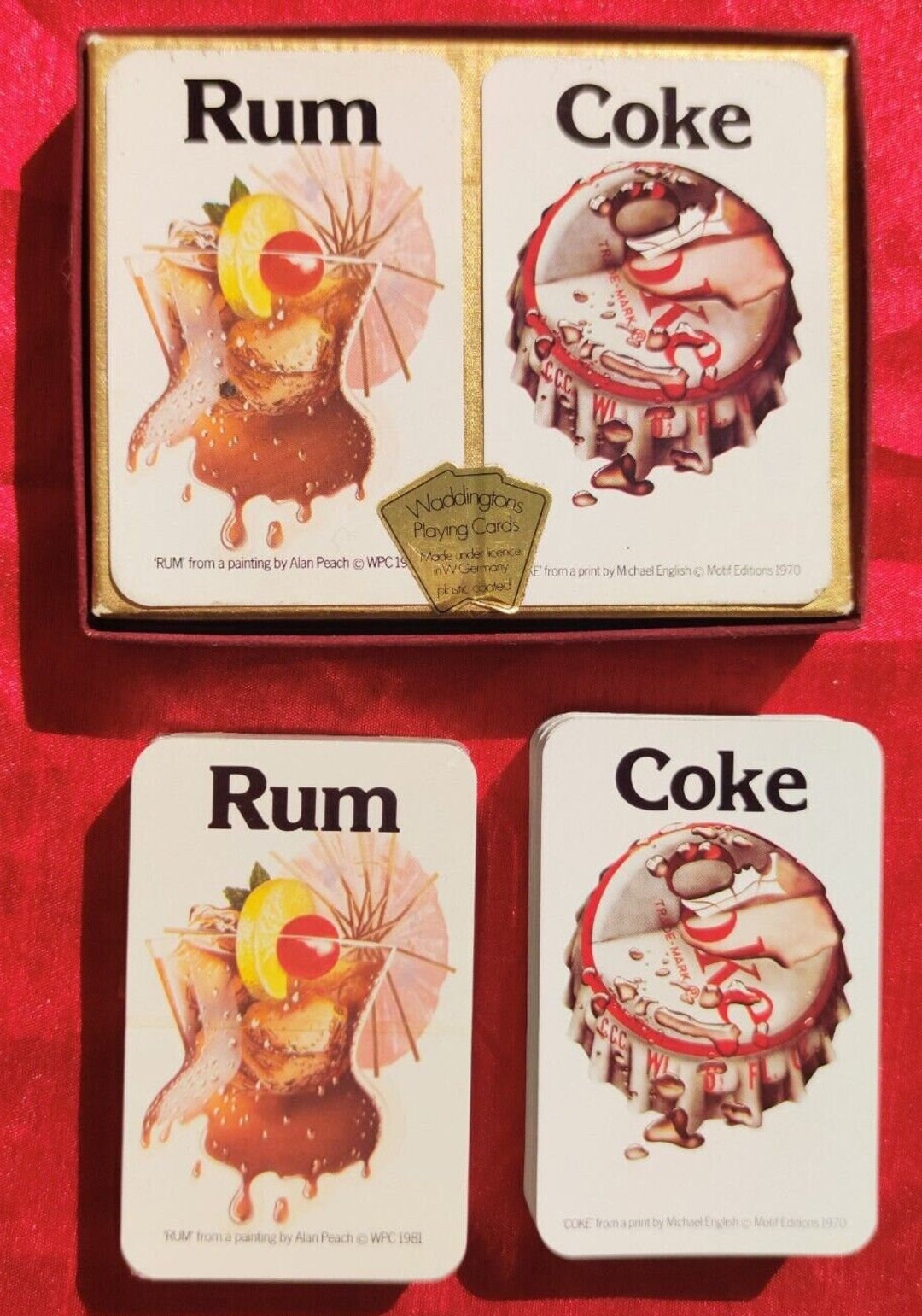 Rum & Coke Playing Cards Box Set, Dual Deck 1970 - Etsy
