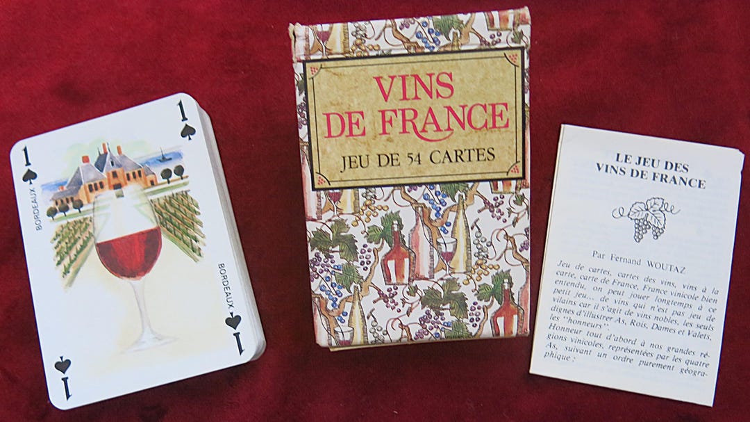 French Wines Card Game - Collectible Non-standard Playing Cards - Etsy