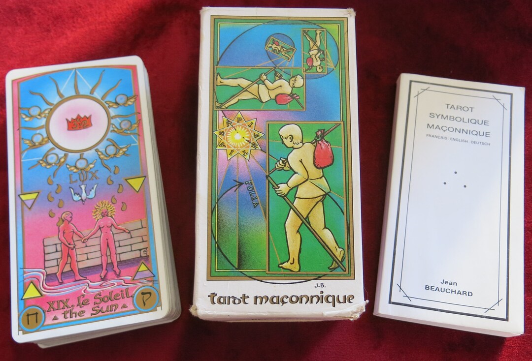 Masonic Tarot 1987 ORIGINAL ONE Le Tarot Maçonnique par Jean Beauchard ...