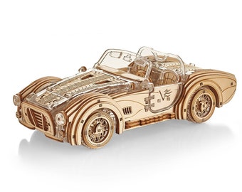 3d Wood Car Puzzle | Etsy