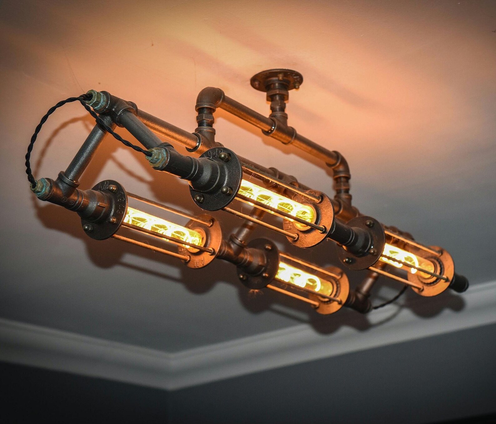 Industrial Ceiling Light - Etsy UK