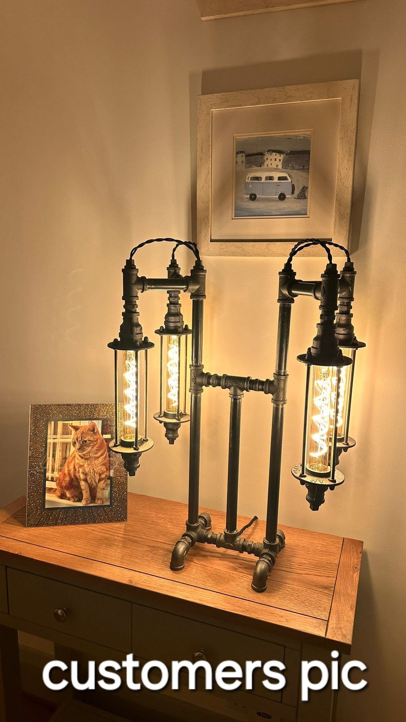 Industrial Style Table Lamp - Etsy UK