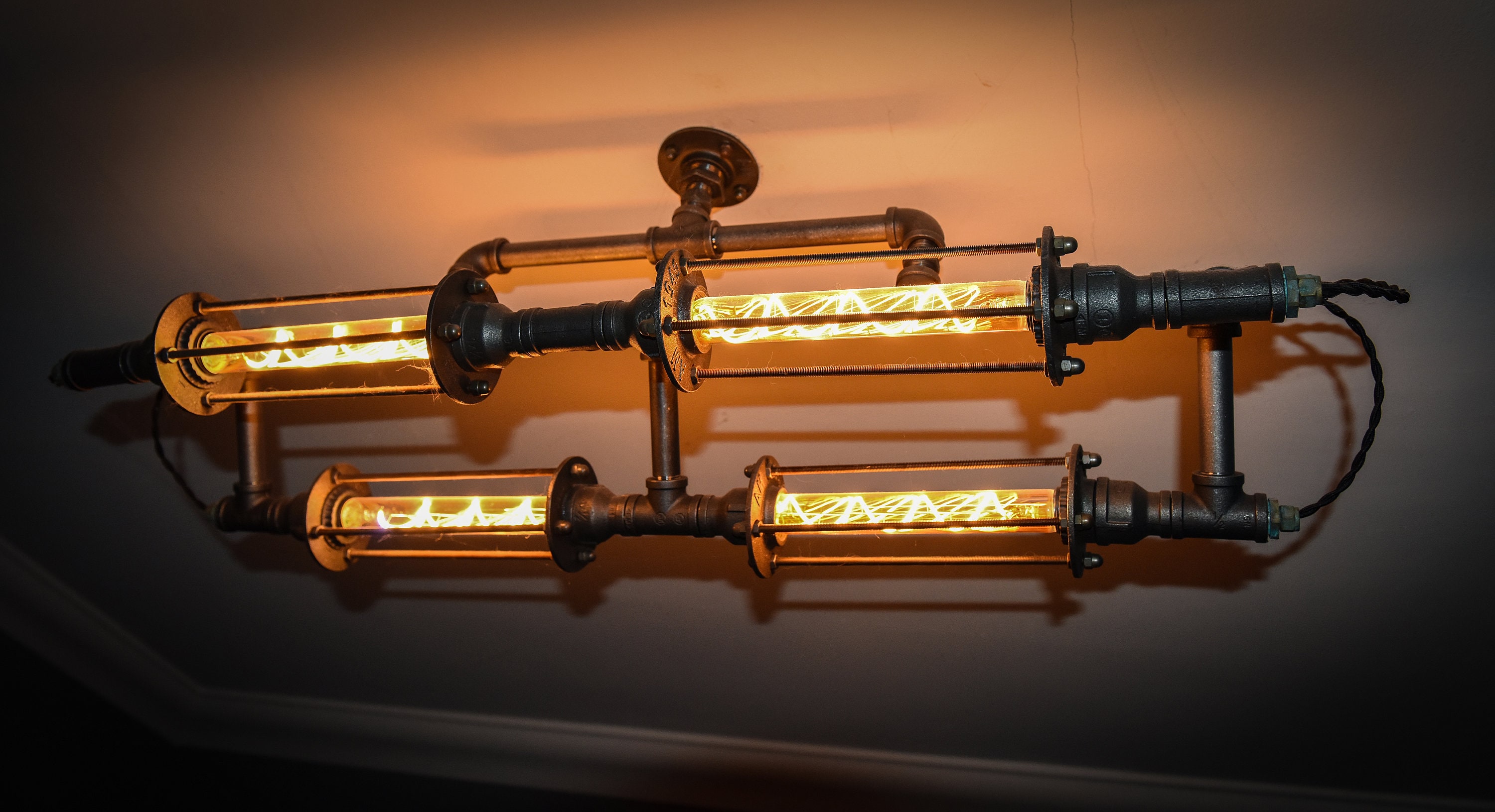 Industrial Ceiling Light - Etsy UK