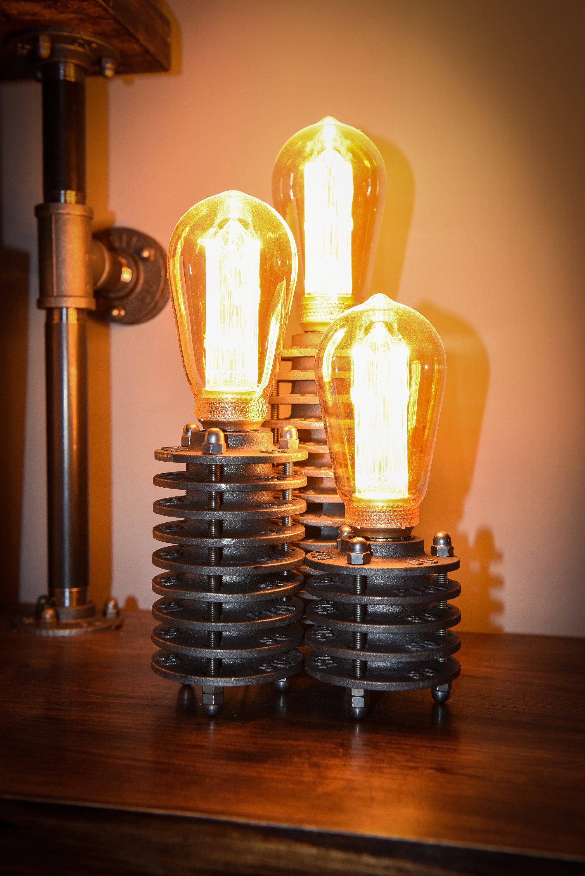 Industrial Style Table Lamp - Etsy UK