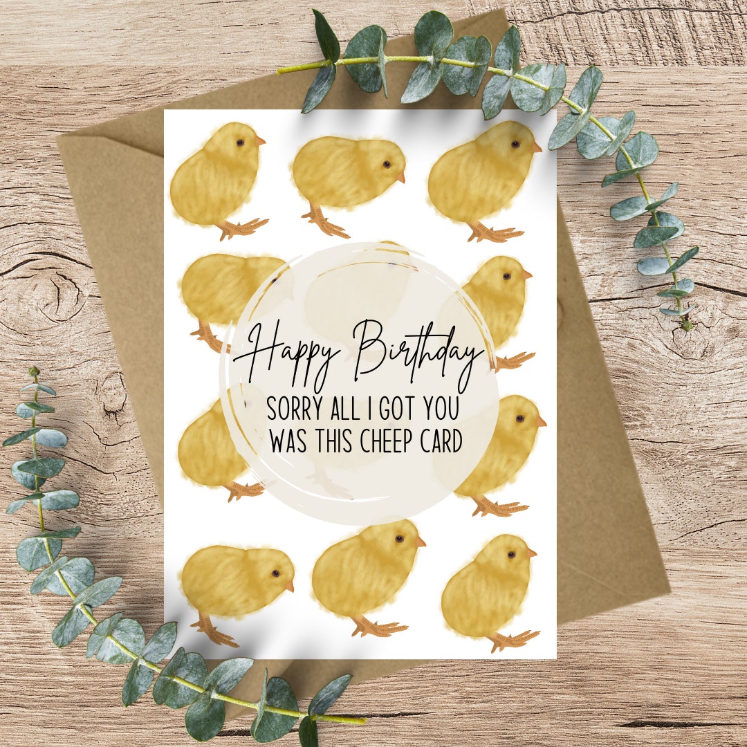 Tarjeta de cumpleaños de pollito Tarjeta de felicitación A6 - Etsy México
