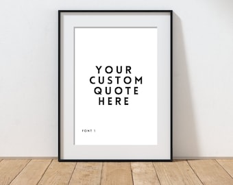 Custom Text Print | Etsy