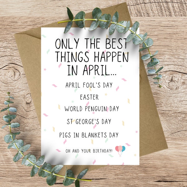April Birthday - Etsy