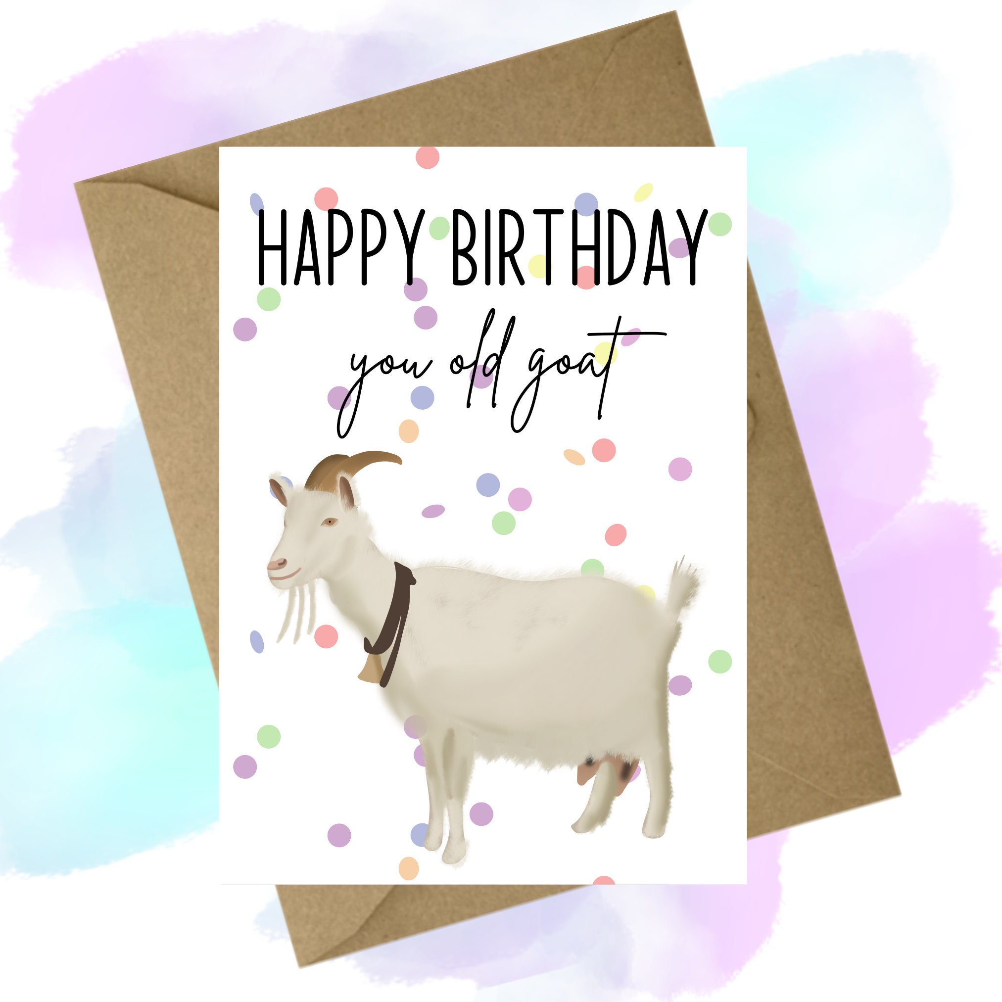 Happy Birthday You Old Goat A6 Greeting Card - Etsy